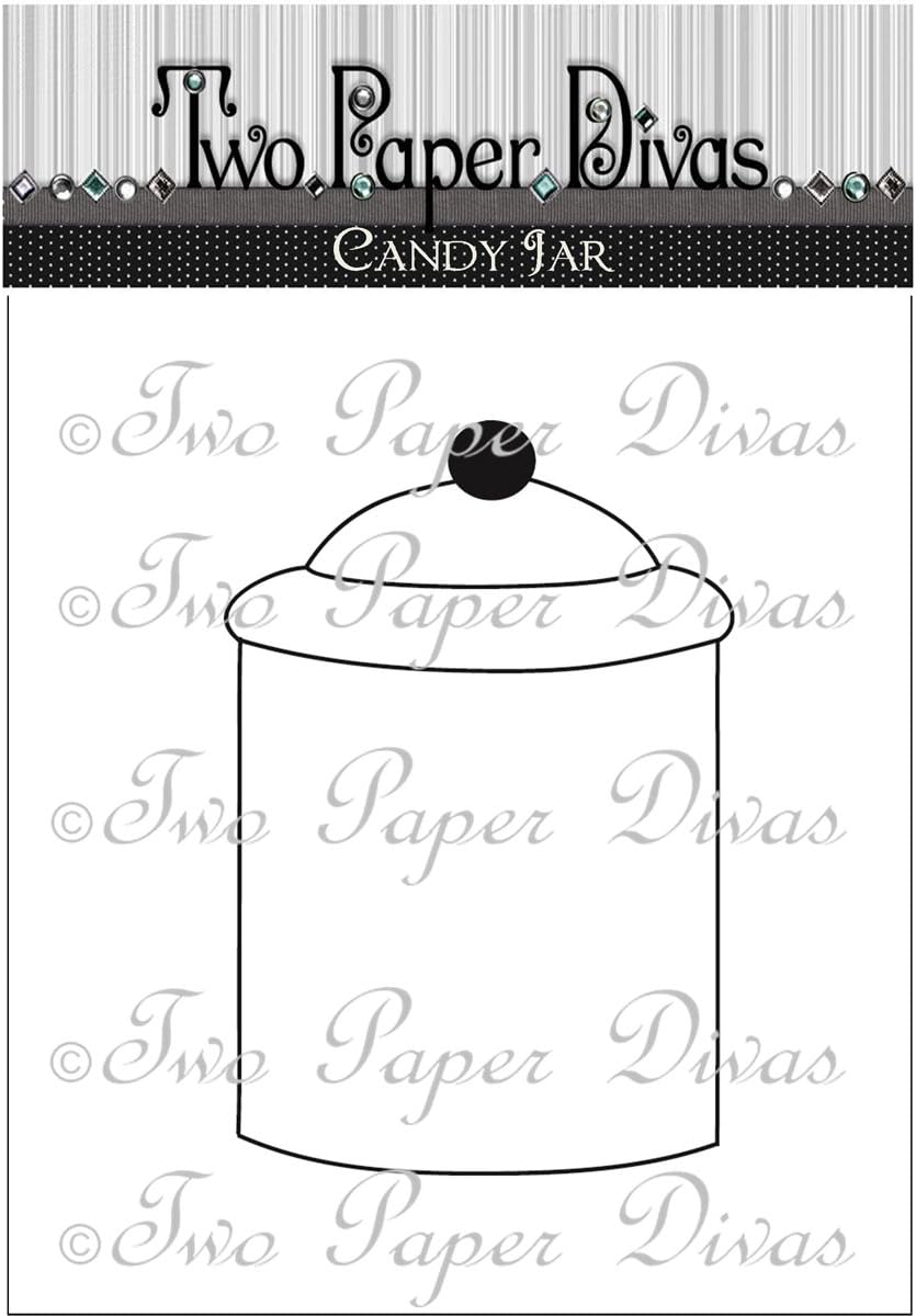 Amazon.com: Two Paper Divas Candy Jar Clear Stamps, 7" by 4.5" : Arts ...