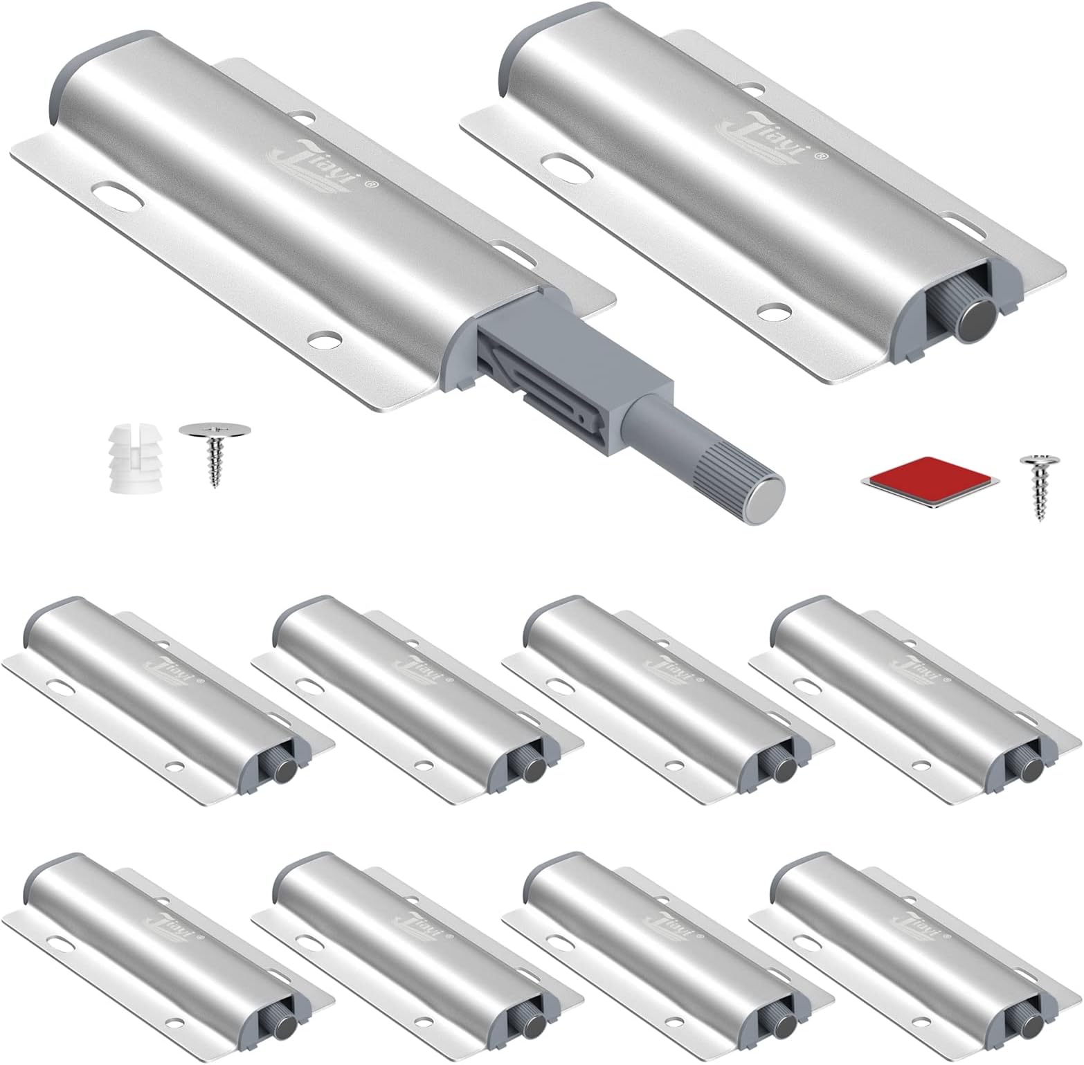 Push to Open Door Latches Hardware CBRIVE® 16 Pack Kitchen Cabinets ...