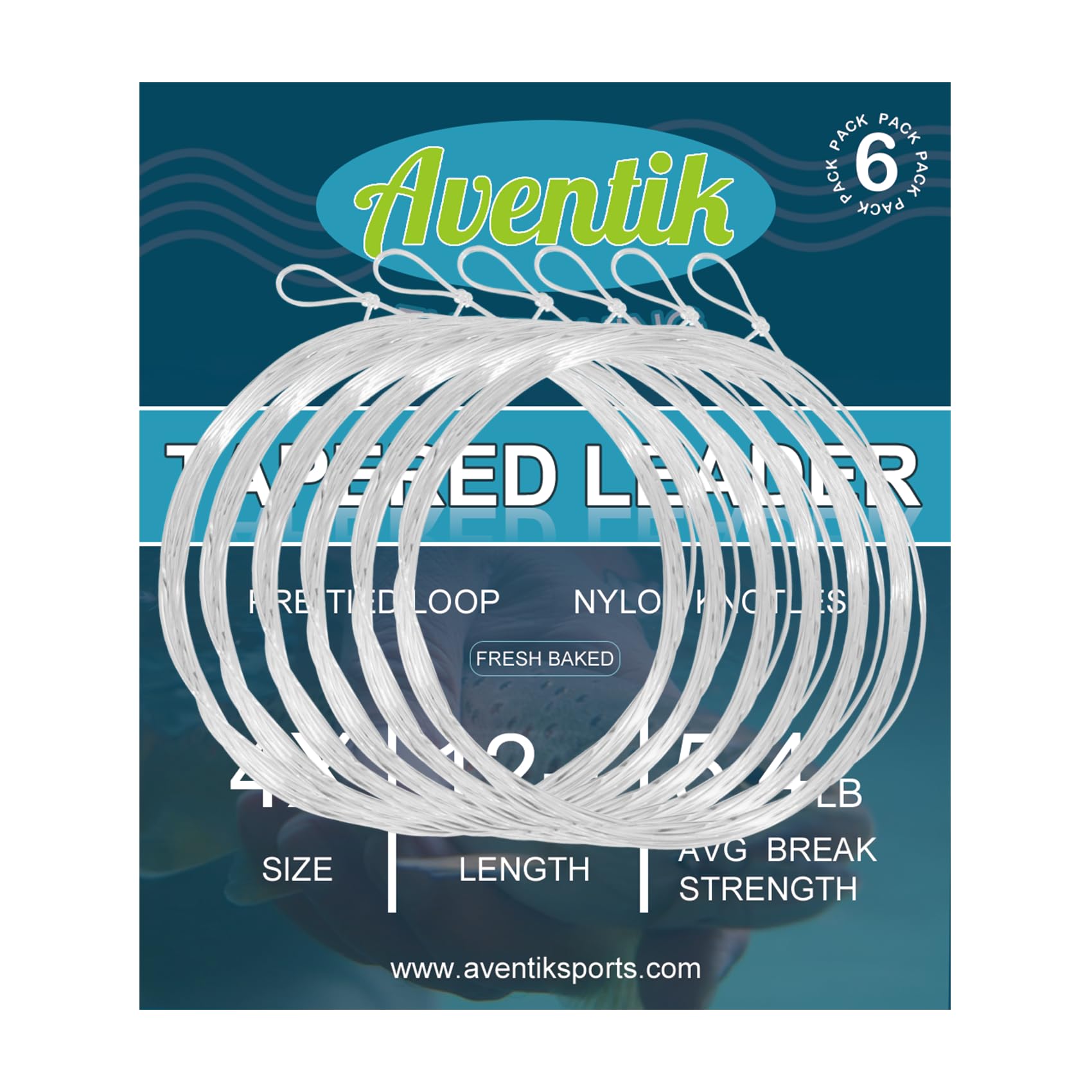 Snapklik.com : Aventik Fly Fishing Tapered Leader Pre-Tied Loop Fishing ...