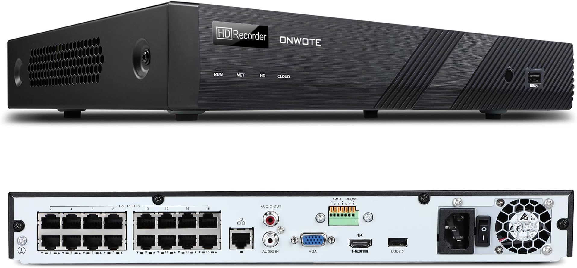 Amazon.com : ONWOTE 6K 12MP 16 Channel PoE NVR IP Security Video Audio ...