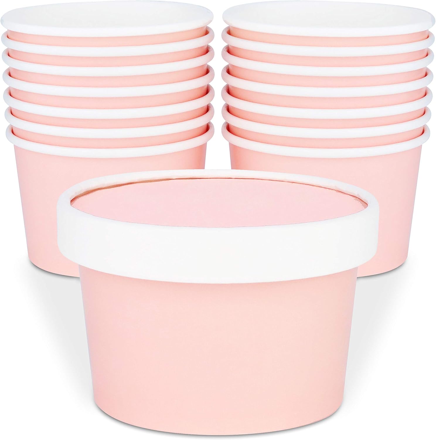 Amazon.com: Glowcoast Ice Cream Containers With Lids - 6 oz (Mini Pint ...