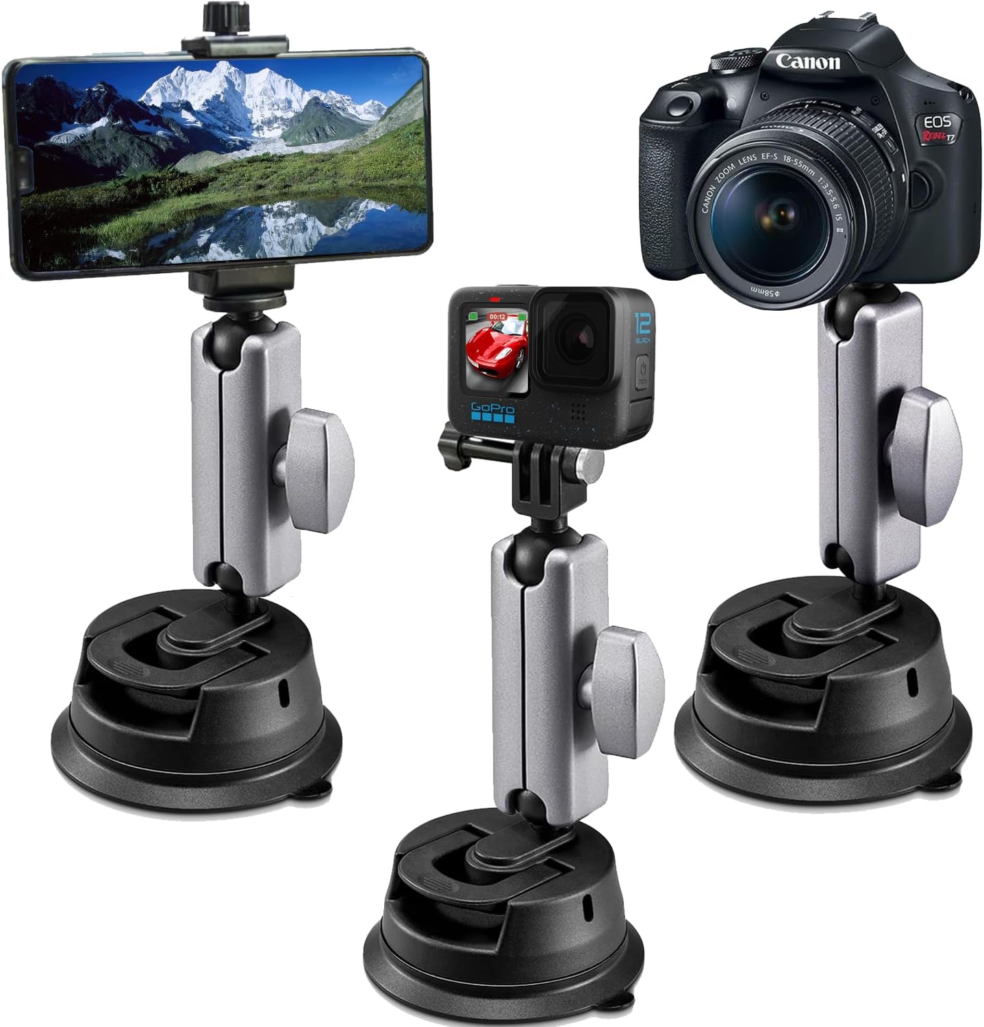 Amazon.com : Triple Cup DSLR Camera Suction Mount Compatible with Nikon ...