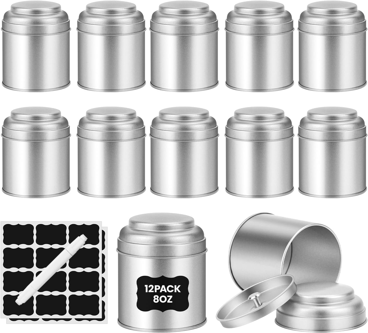 Amazon.com: tea tins Canister with Airtight Single Lids for Loose Tea ...