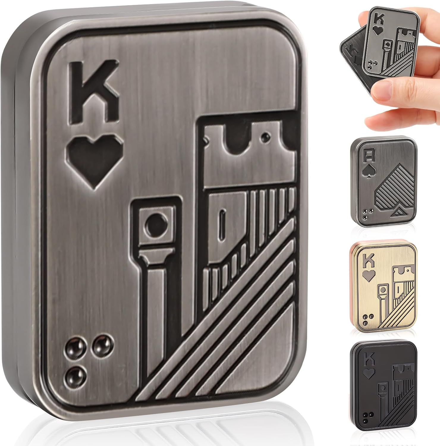 Amazon.com: JUDIXY Fidget Slider, Metal Poker Push Card, Fidget Clicker ...