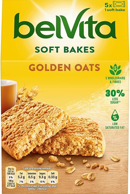 Belvita Soft Bakes Golden Grain 250g Cereal Bar : Amazon.co.uk: Grocery