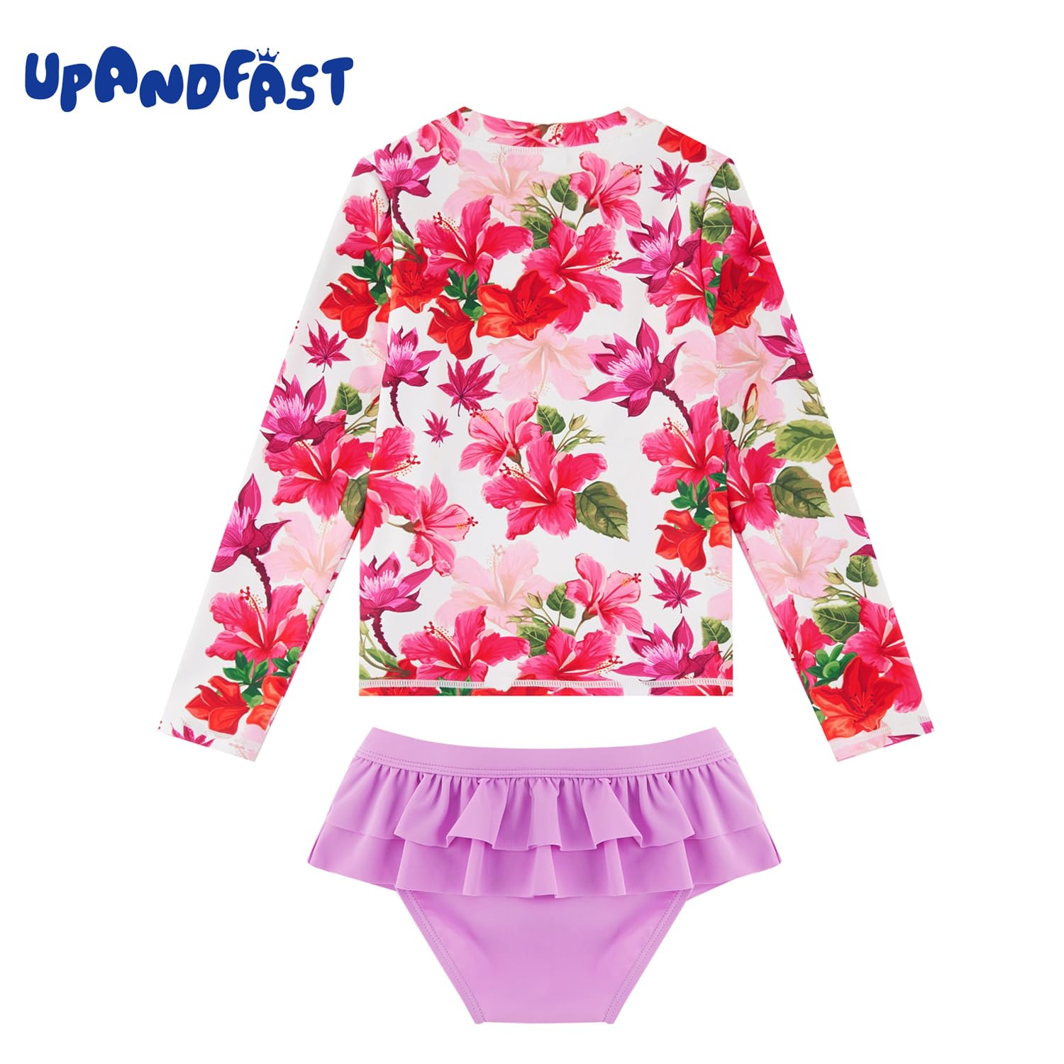 Snapklik.com : Upandfast Girls Rash Guard Set Long Sleeve Two Piece ...