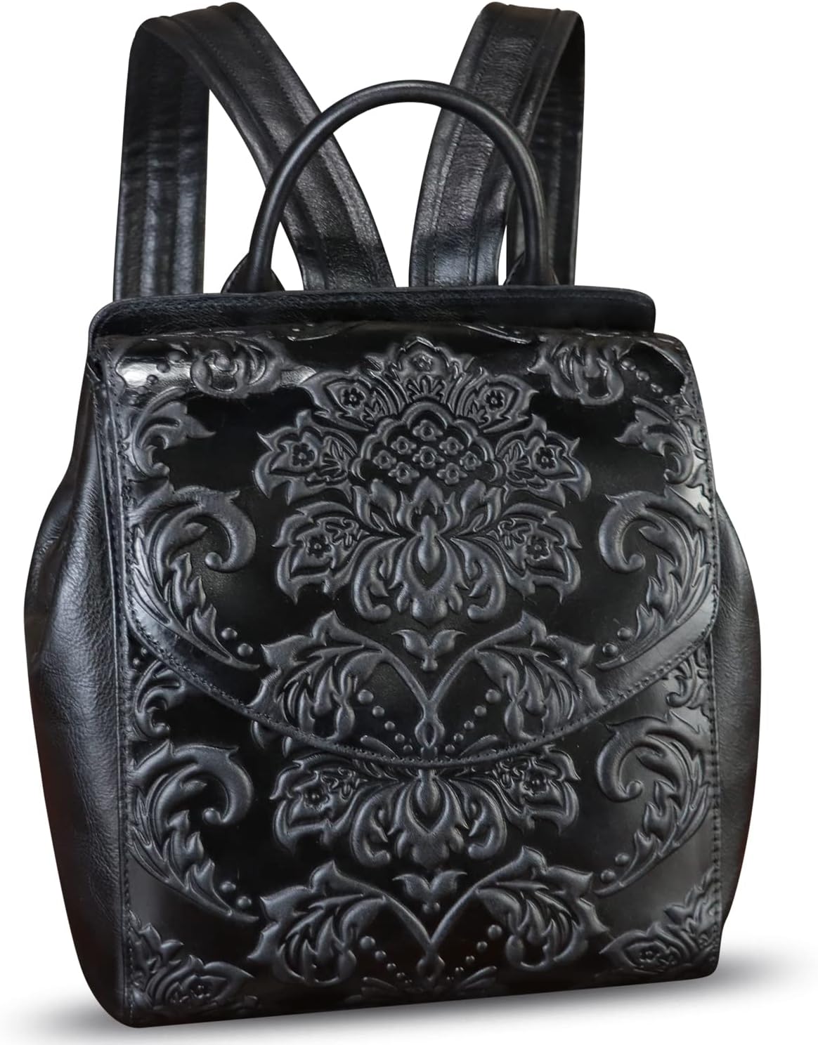 Amazon.com: FEIGITOR Genuine Leather Backpack for Women Purse Retro ...