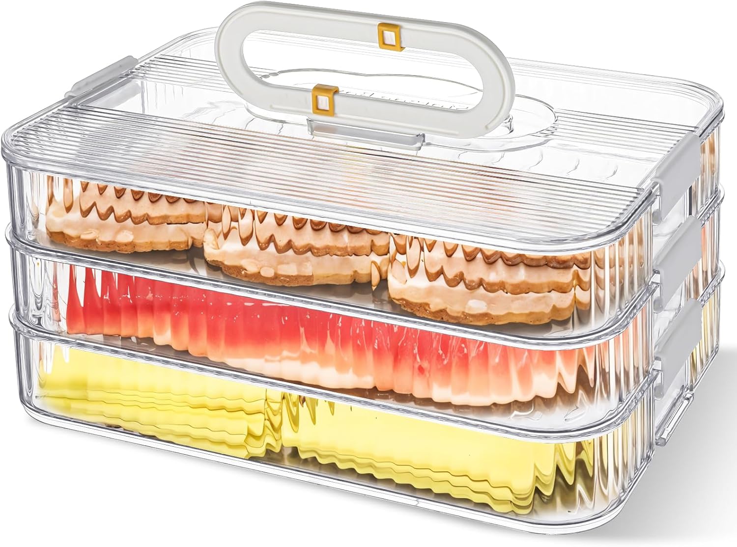 Amazon.com: HOFURME 3-Tier Deli Meat Container for Fridge Organizers ...