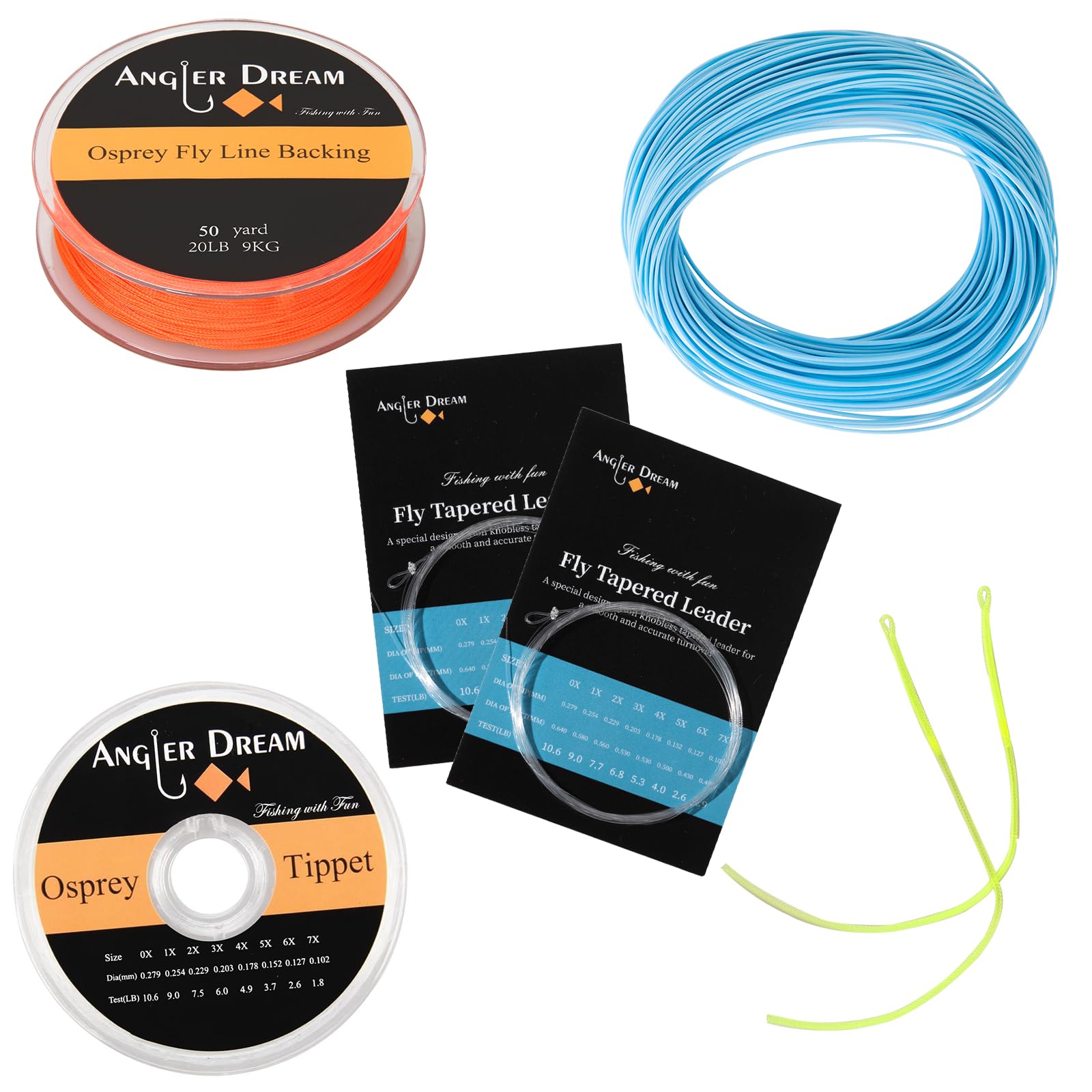 Snapklik.com : Blue Floating 1F WF Fly Fishing Line Kit 1WT Fly Fishing ...