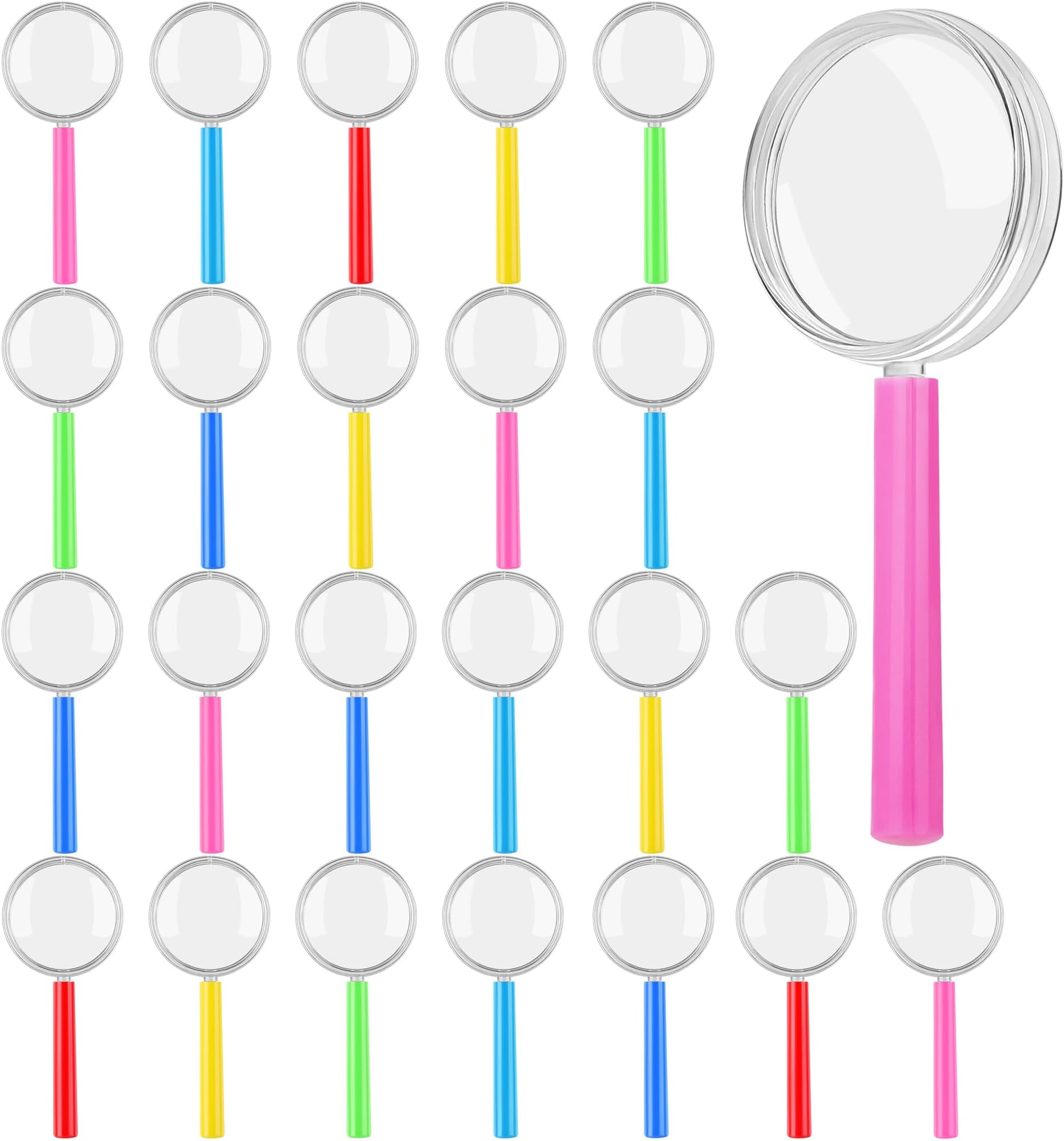 Amazon.com: IRCHLYN Magnifying Glass Kids 30 Pieces Plastic Magnifier ...