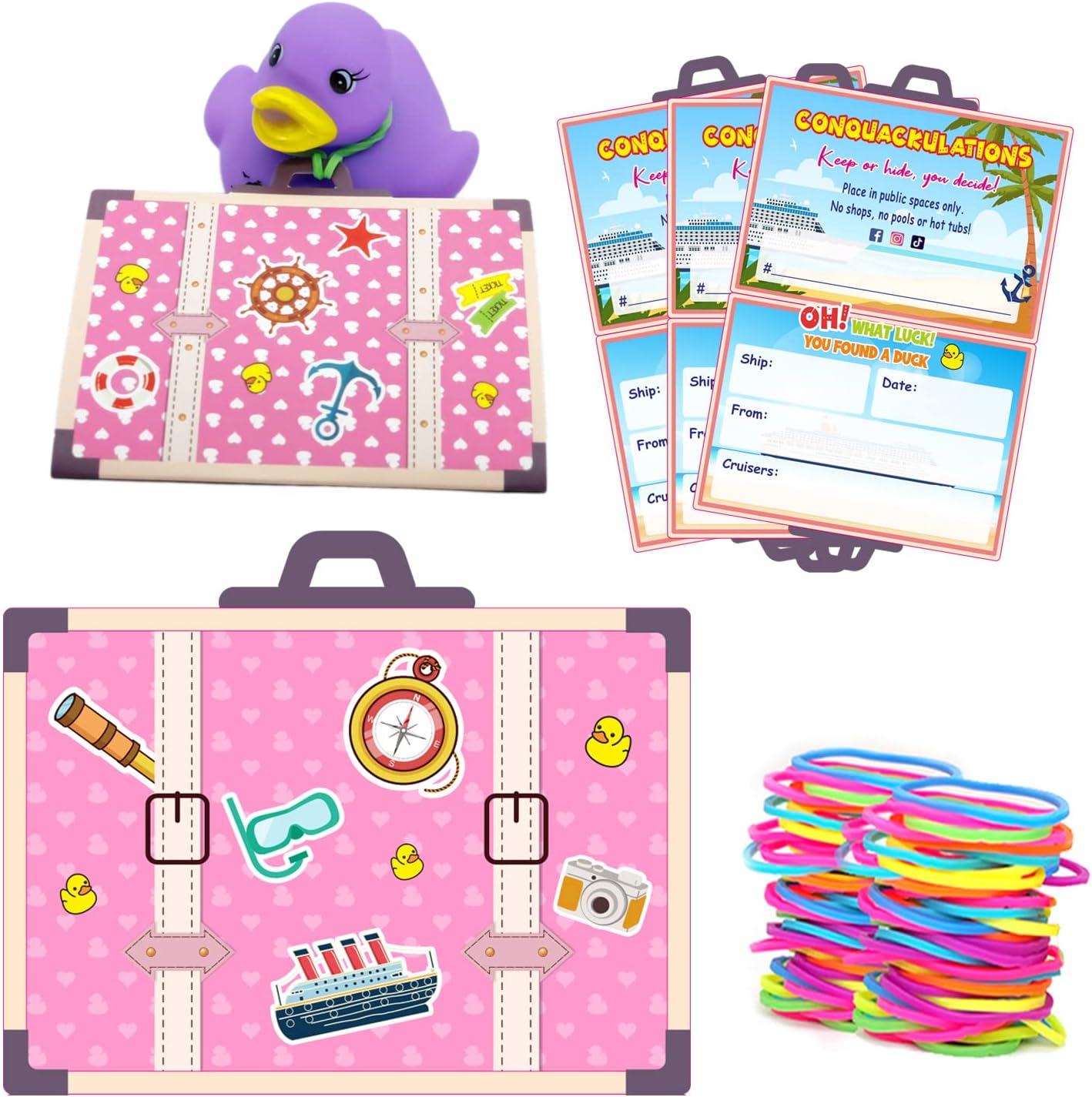 Amazon.com : Duck Tags, Suitcase Cruising Duck Tags, Cruising Tags Duck ...