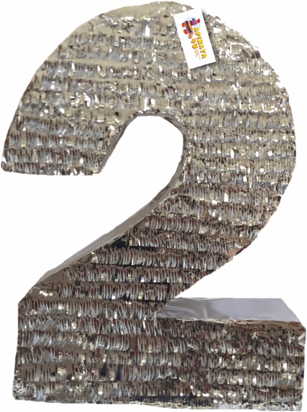 Amazon.com: APINATA4U Large Silver Number Two Pinata 20" Second ...