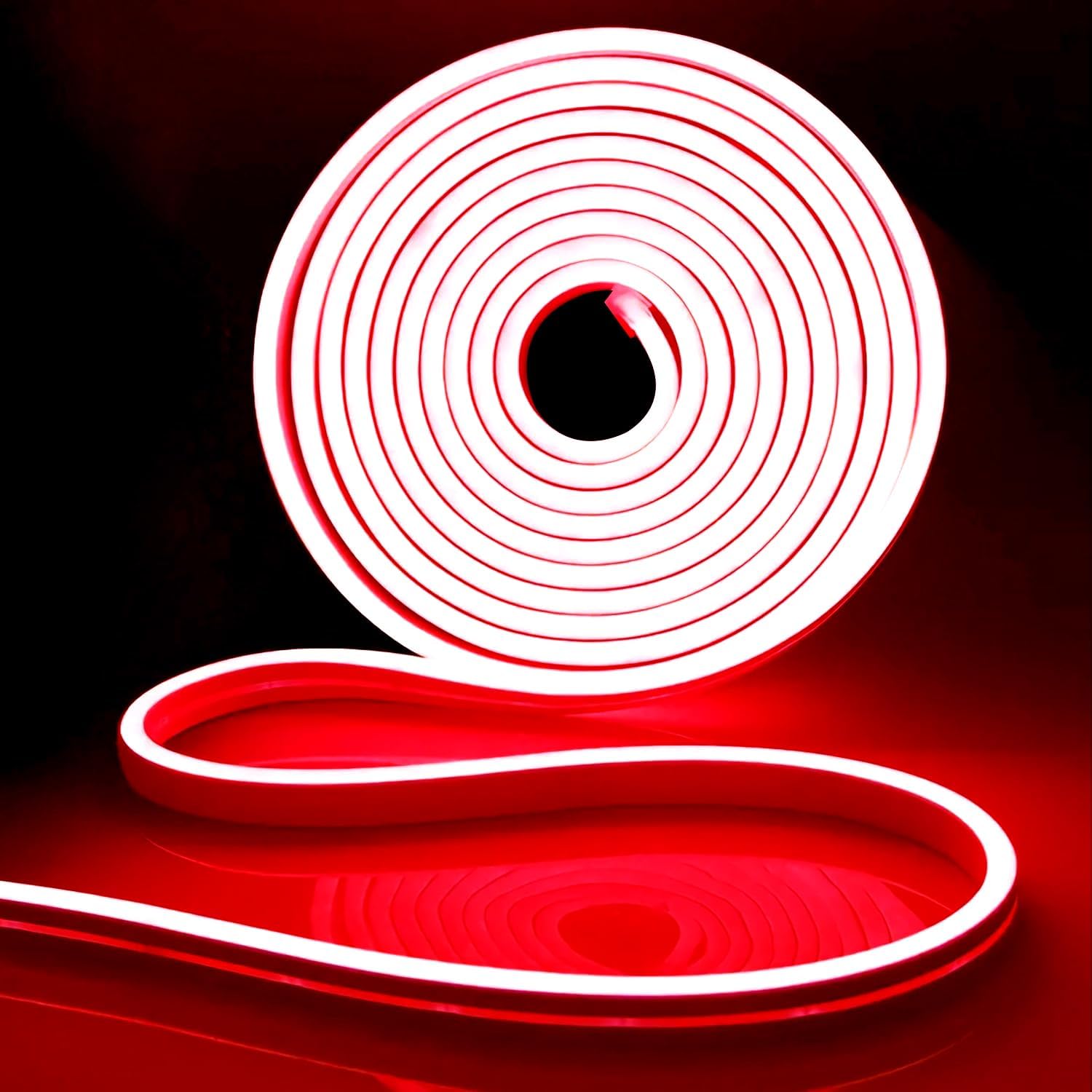 Amazon.com: iNextStation Neon Led Strip Lights Red, 16.4ft/5m Neon ...
