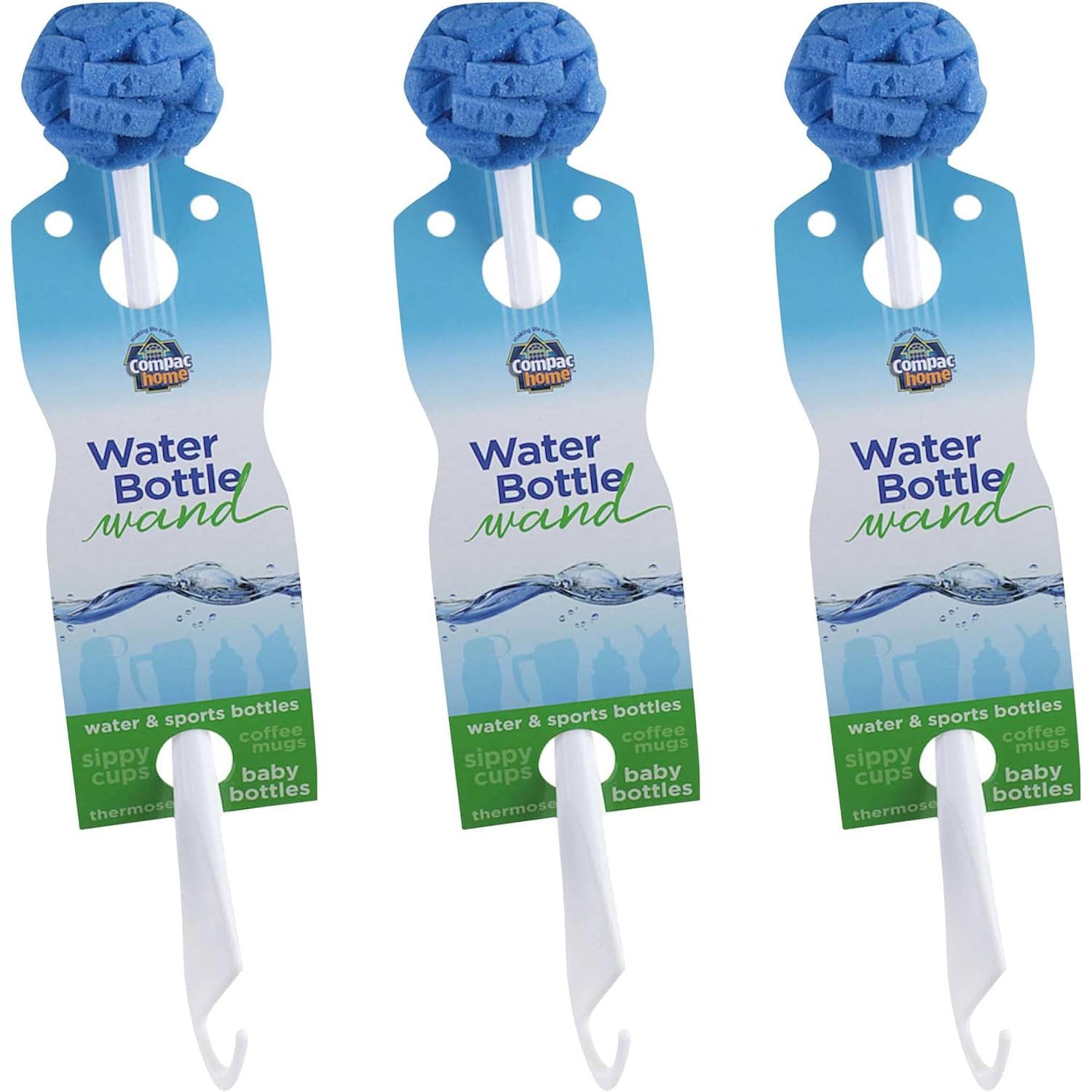 Amazon.com: Compac Home Water Bottle Wand 12 inch Long Handle Sponge ...