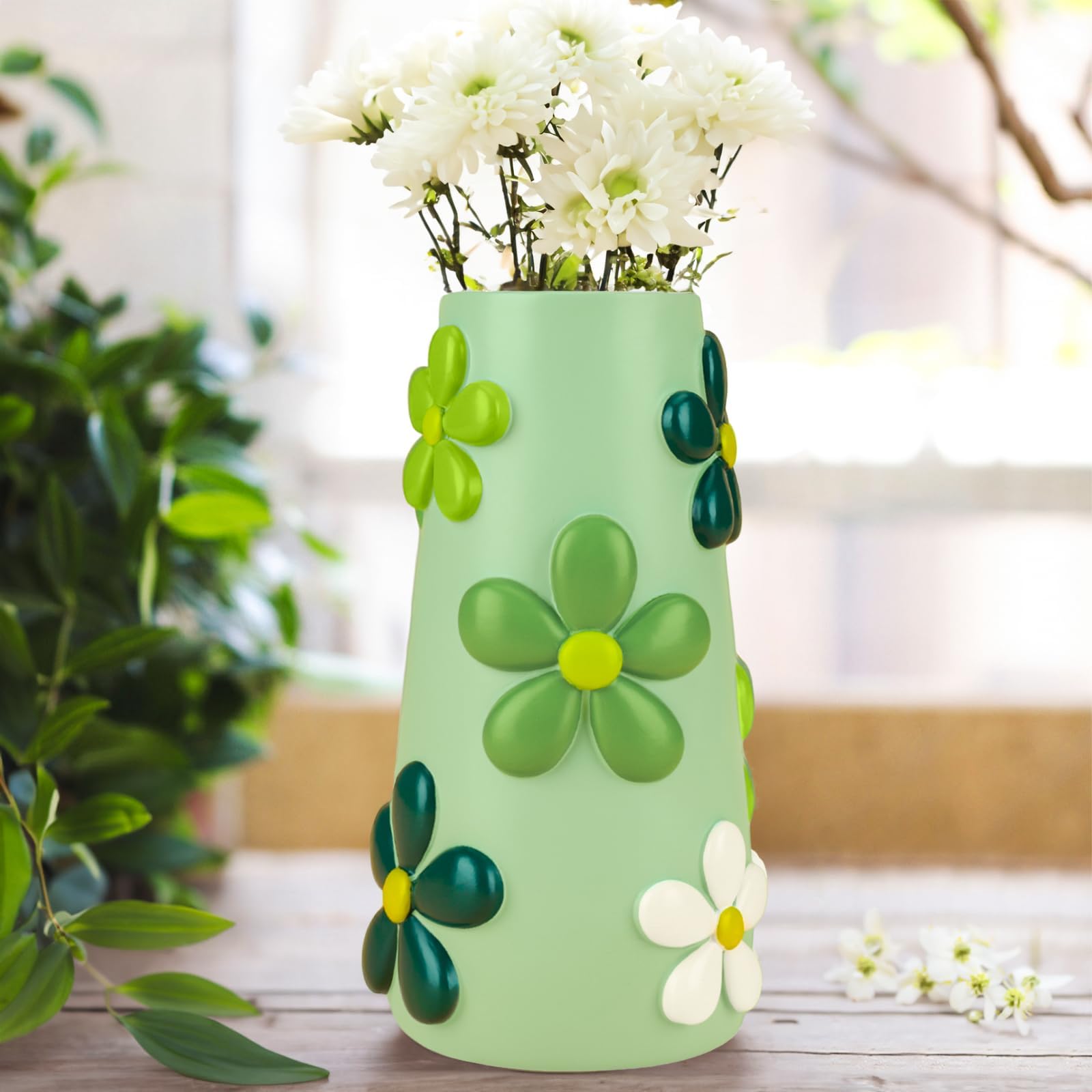 Amazon.com: Singhoow 2 Pcs Colored Flower Vase Set Lines Vase Flowers ...