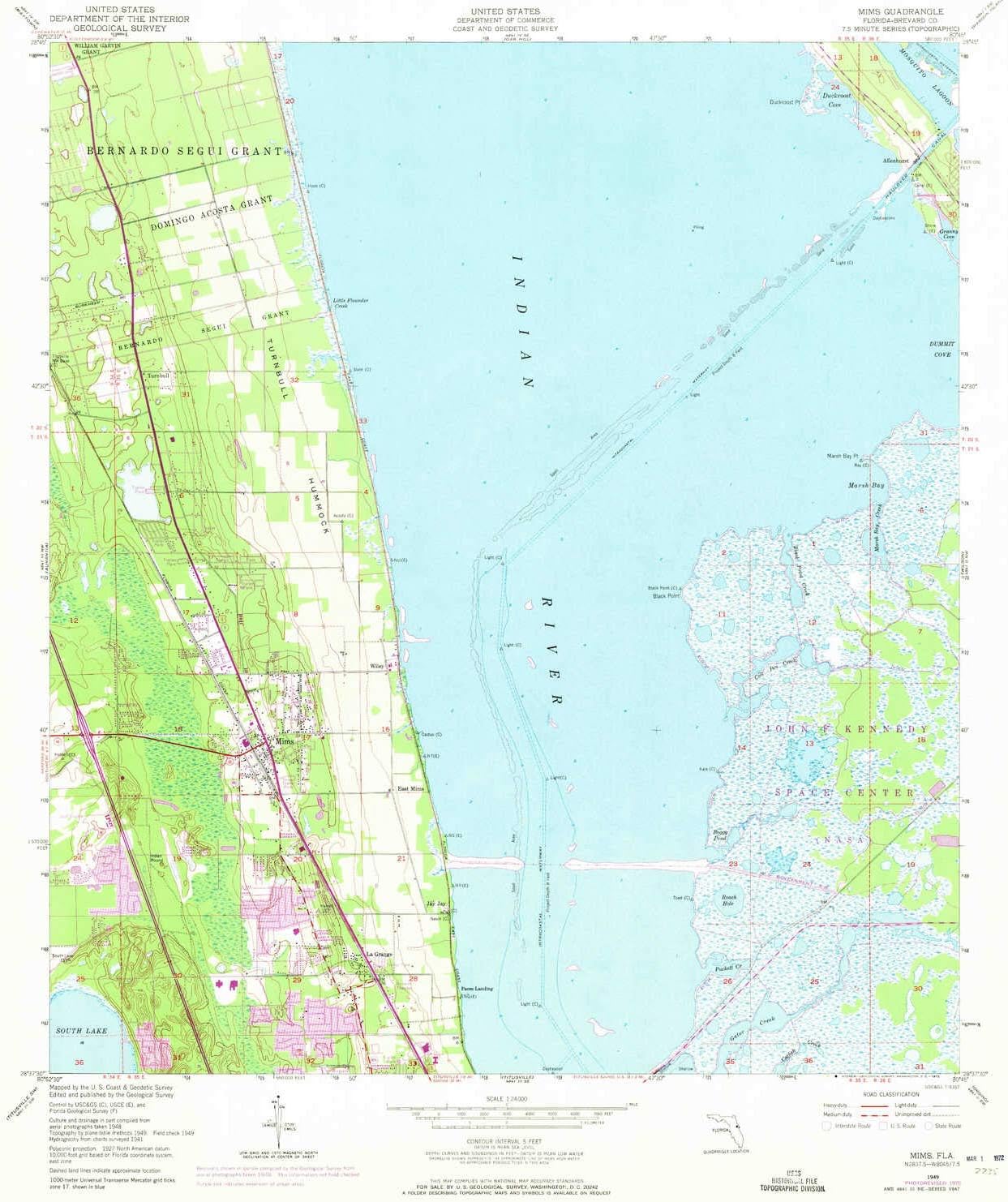 Amazon.com : YellowMaps MIMS FL topo map, 1:24000 Scale, 7.5 X 7.5 ...