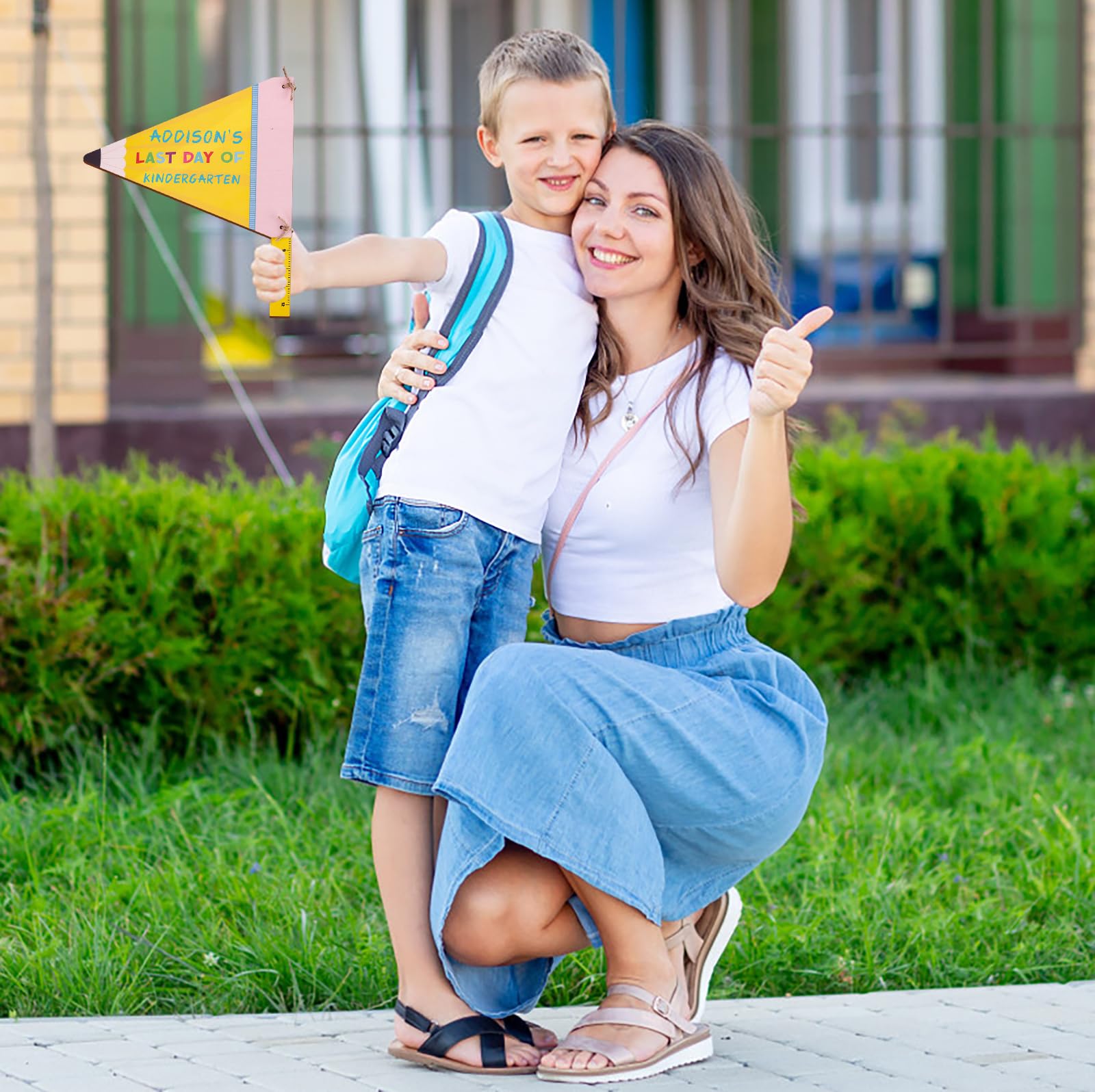 Snapklik.com : First Day Of School Board - Flag Shape Double Sided ...