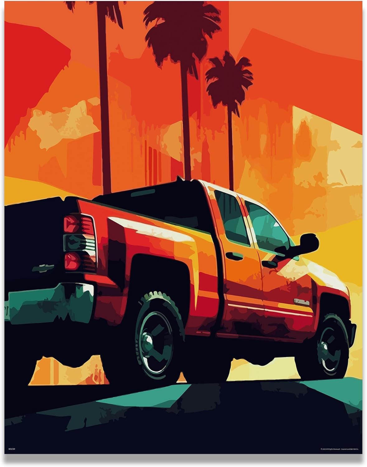 Amazon.com: Inspirational Wall Art Co. - Vintage | Chevy Truck Poster ...
