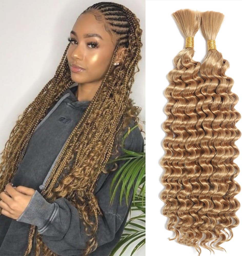 Amazon.com : Deep Wave Bulk hair for Braiding Wet and Wavy Micro ...
