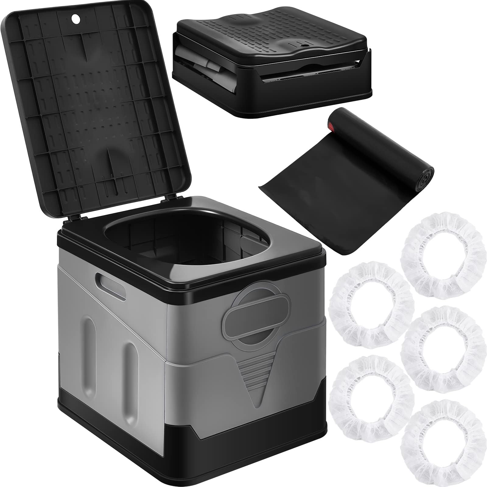 Amazon.com: Sturdy Portable Camping Toilet for Adults, Retractable ...