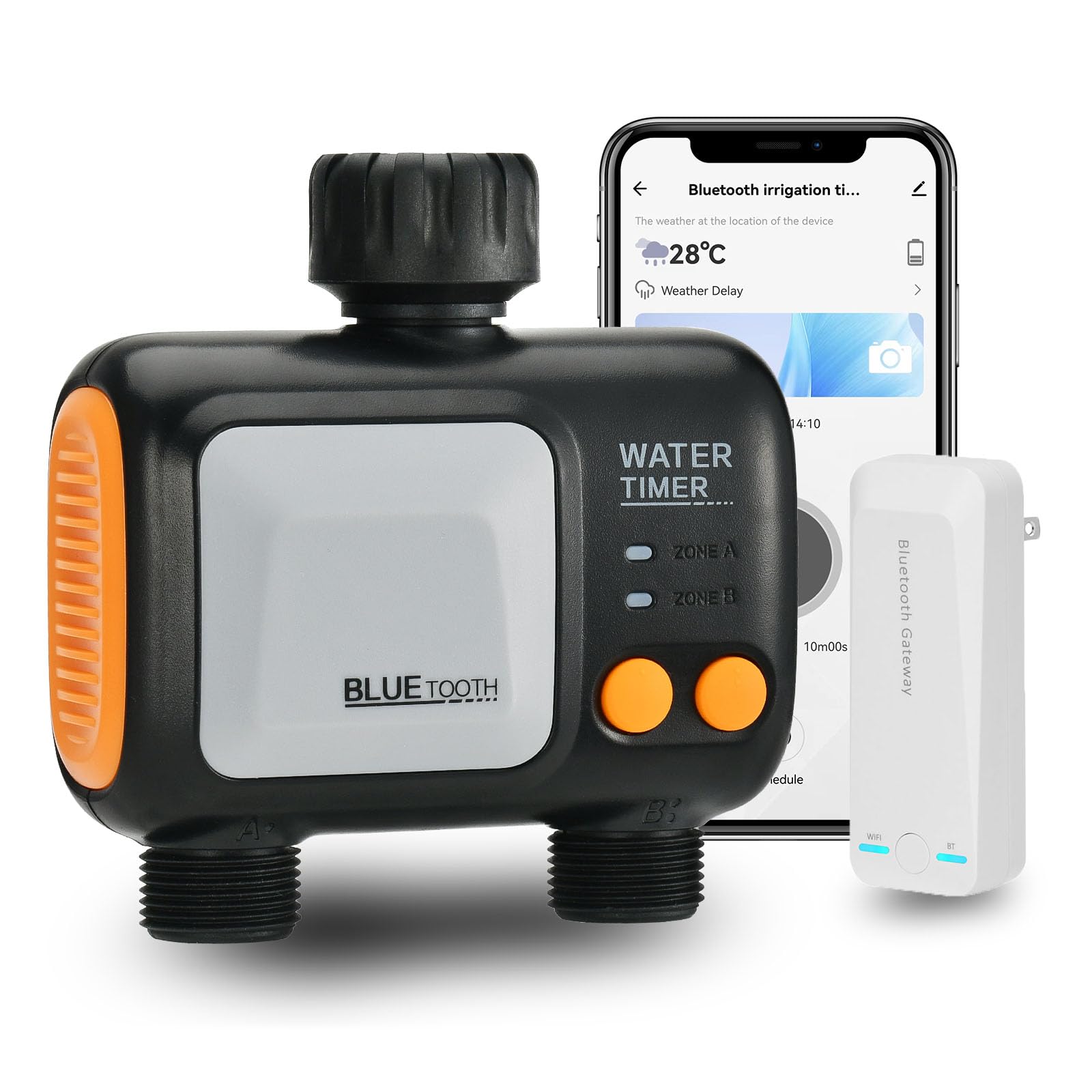 Amazon.com: Johgee Smart Sprinkler Timer 2 Zone, WiFi Water Timer for ...