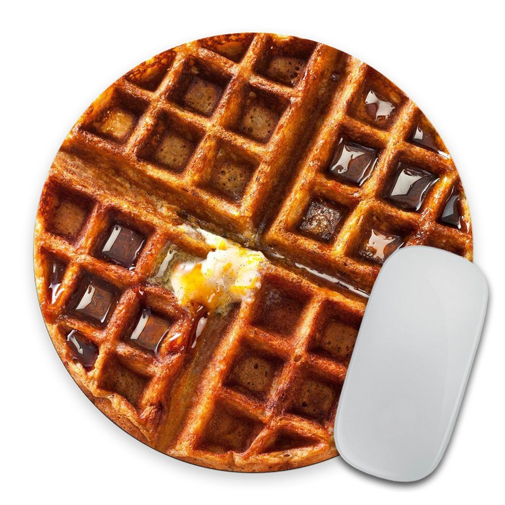 Amazon.com : Giant Waffle with Melted Butter and Syrup - Circle Mouse ...