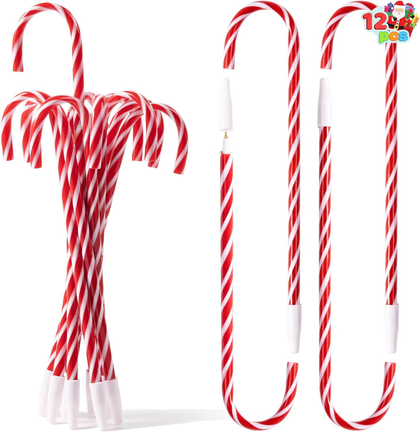 Amazon.com : JOYIN 12 Pcs Christmas Candy Cane Ball Point Pens for ...