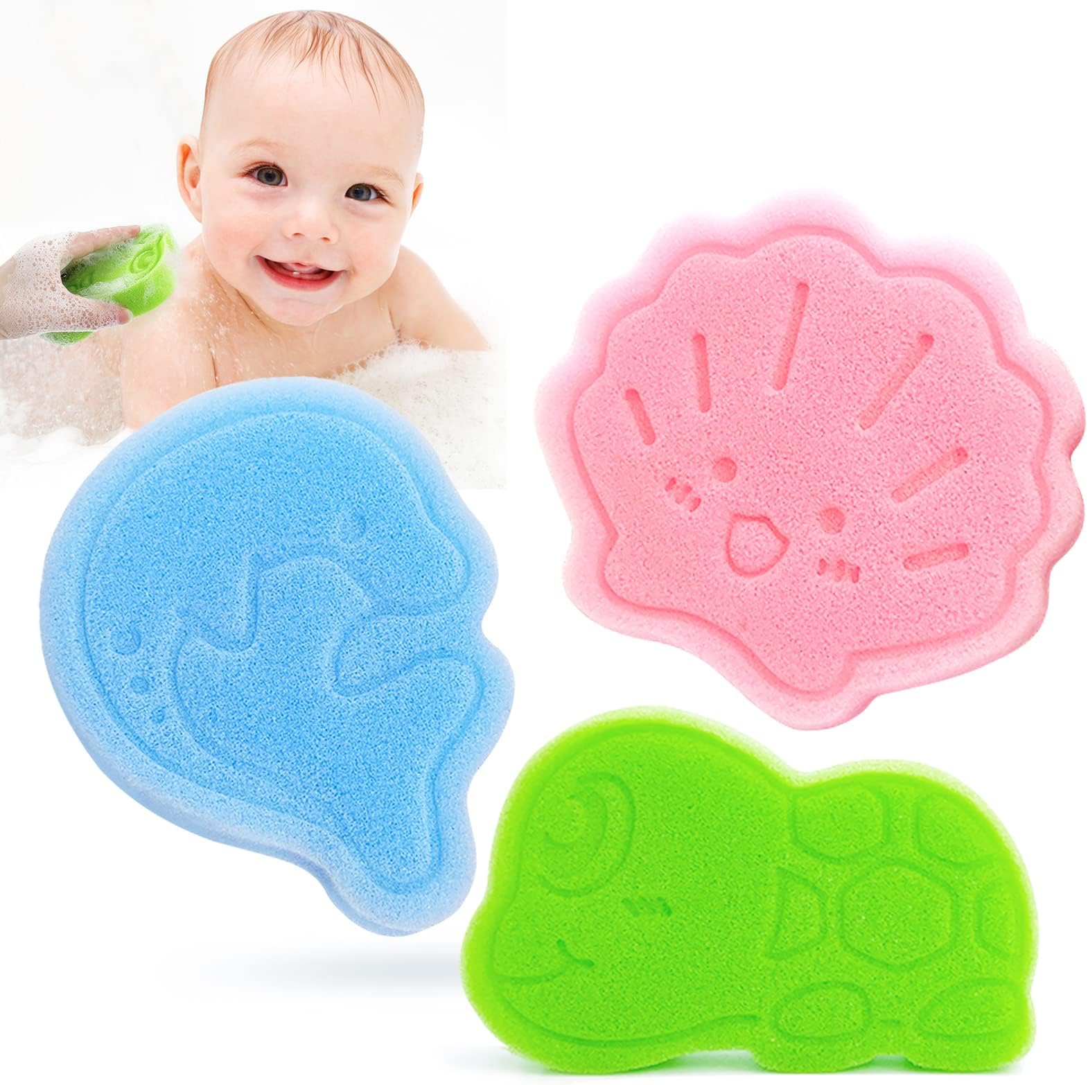 Amazon.com: Cartoon Bath Pouf Puff Mesh Bath Sponges with Stuffed ...
