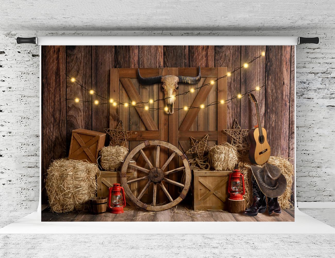 Amazon.com : Kate Western Cowboy Backdrop Western Party Decorations ...