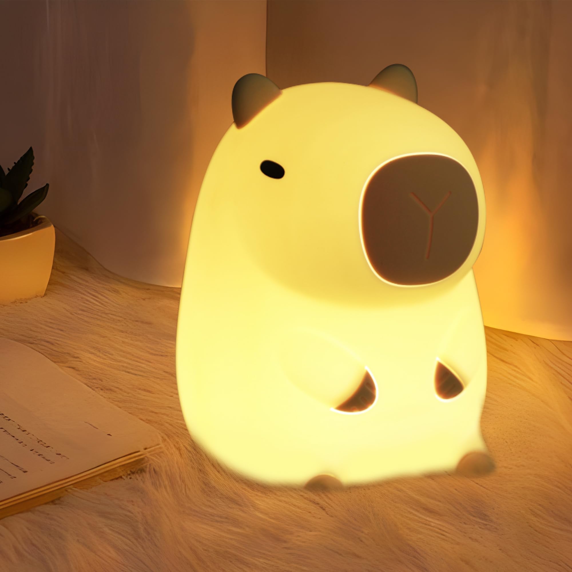 Hinittey Capybara Night Light,Gifts for Women Animal Nursery Lamp with ...