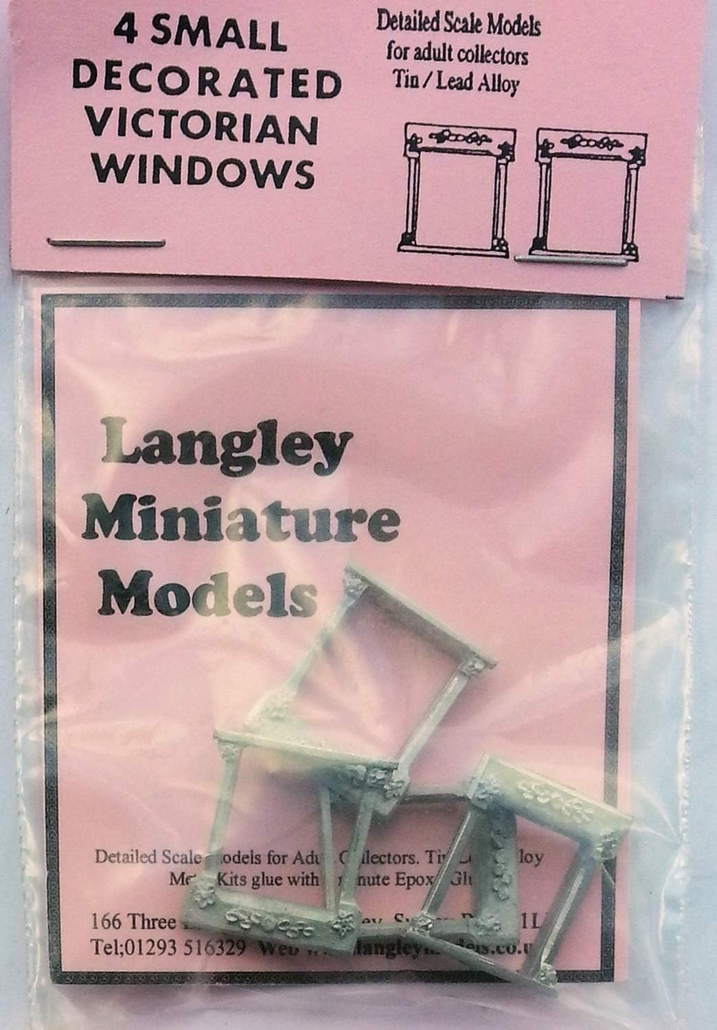 Amazon.com: Langley Models 4 Small Decorated Victorian Windows OO Scale ...
