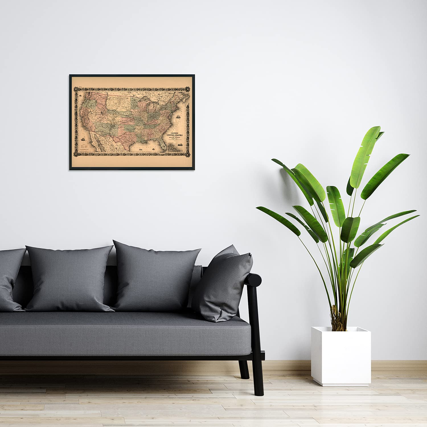 Snapklik.com : Vintage 1861 United States Military Map - 18x24 Inch ...