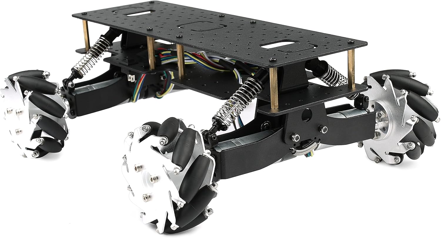 PULJIM Mecanum Wheel Chassis DC Motor Car Chassis With Shock Absorption ...