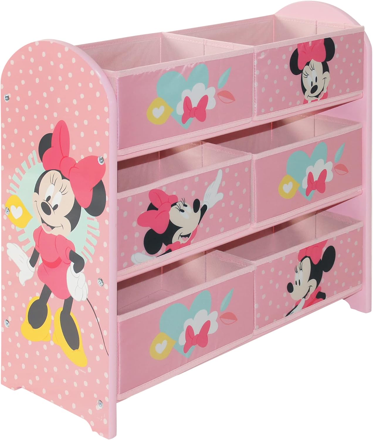 Disney Storage Unit, 15mm MDF, Metal, Fabric, Cardboard, Light Pink ...
