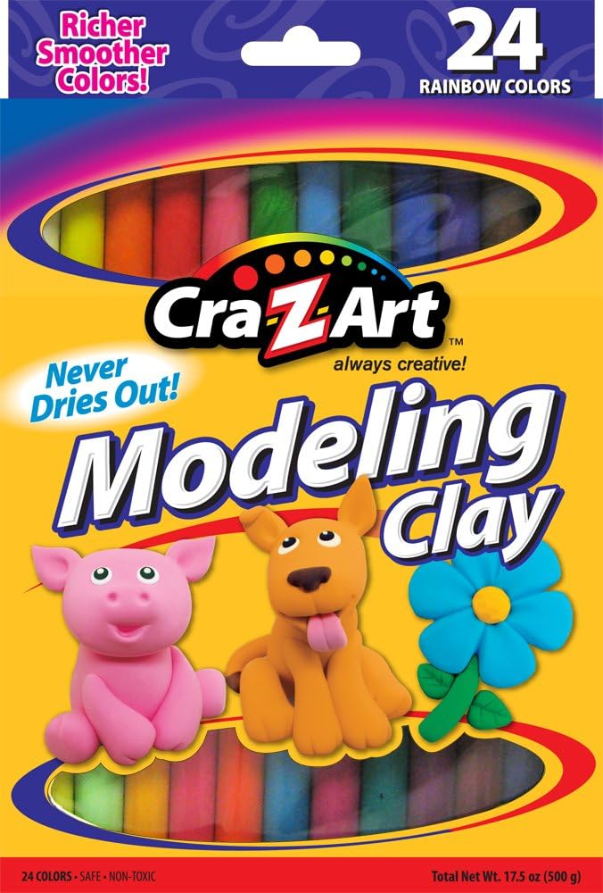 Amazon.com: Cra-Z-Art Modeling Clay, 17.5 oz, 24 Count (10901 ...