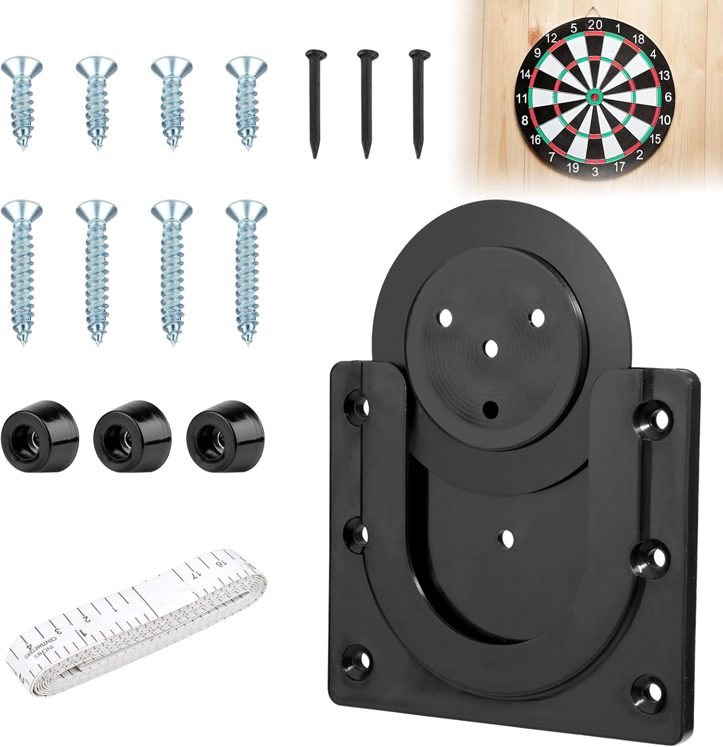 Dart Board Bracket Black, Professional Dart Board Accessories Includes ...