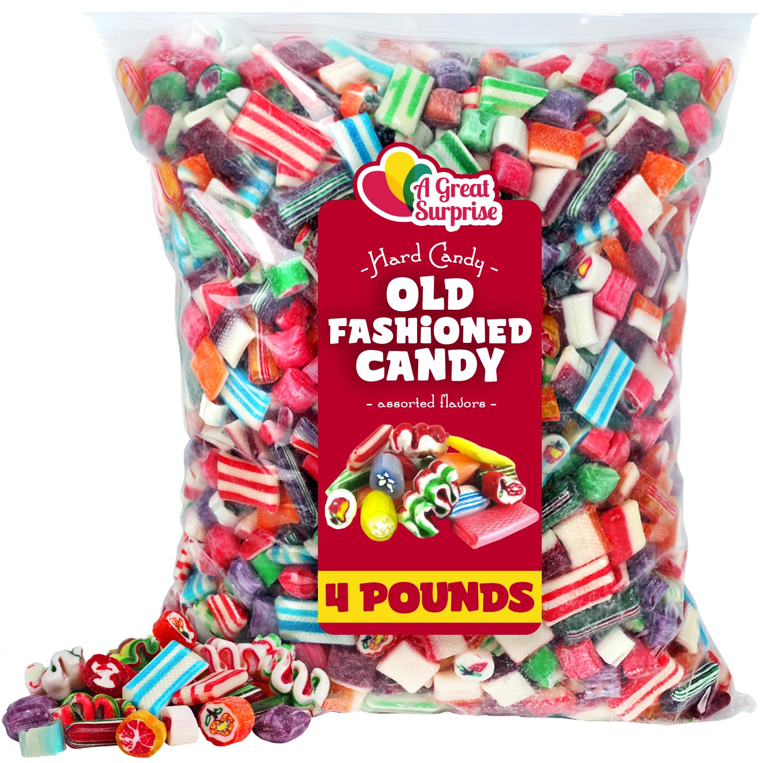 Snapklik.com : Old Fashioned Hard Candy - 4 Pounds - Assorted Flavors ...
