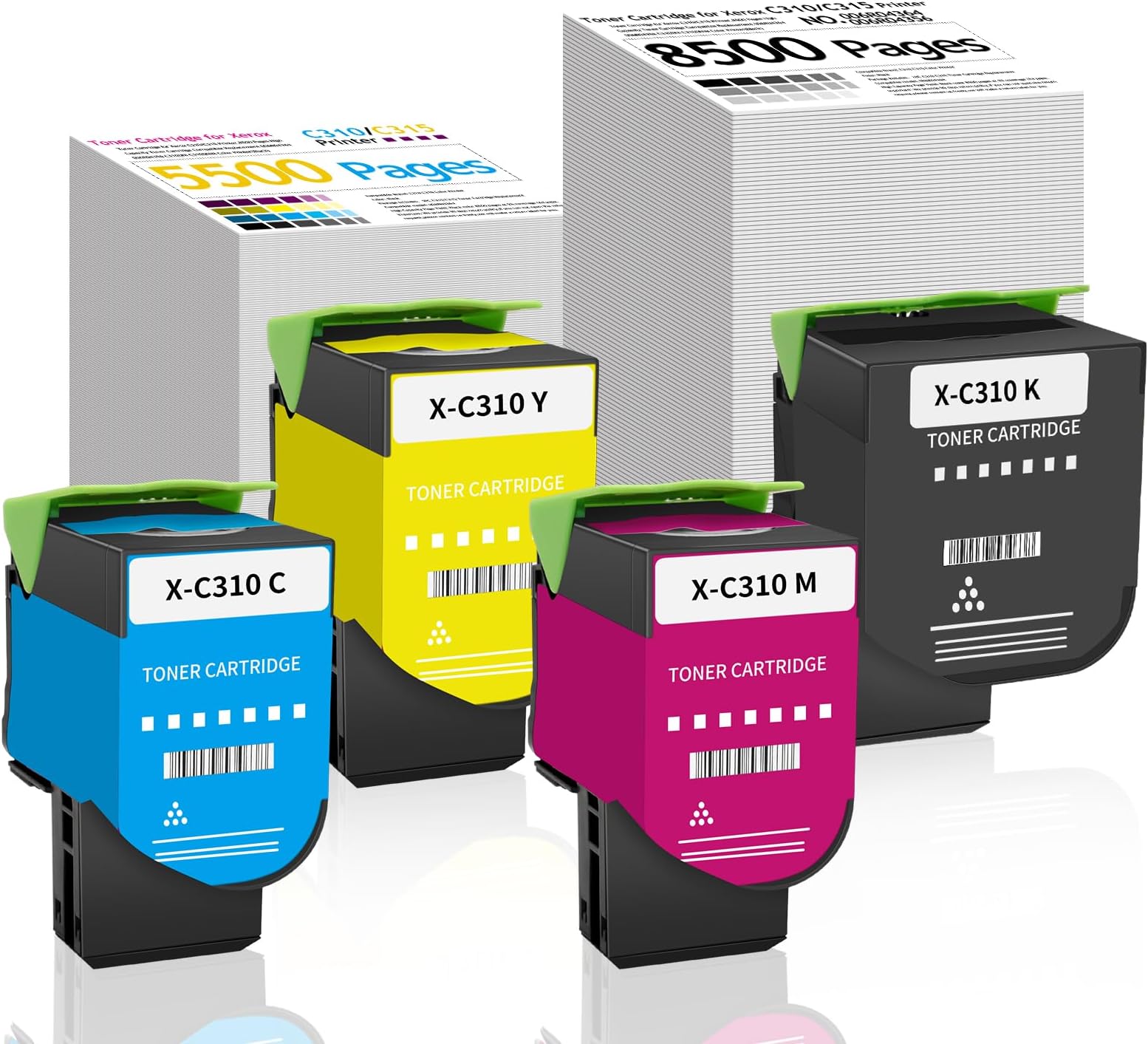 Amazon.com: 4-Pack for Xerox C310 C315 Toner Cartridge, 5,500~8,500 ...