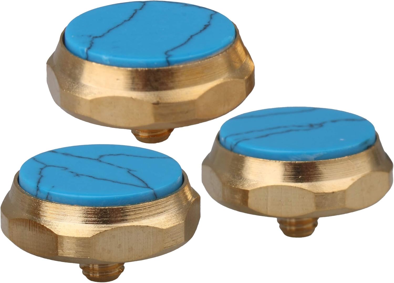 Amazon.com: Mxfans Upgrade Trumpet with Blue Turquoise Zinc Alloy Hex ...