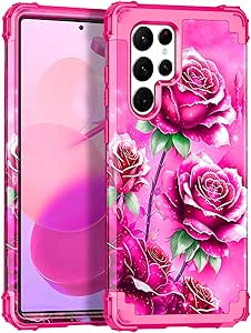 Amazon.com: Miqala for Galaxy S22 Ultra 5G Case,Glow in The Dark Three Layer Heavy Duty ...