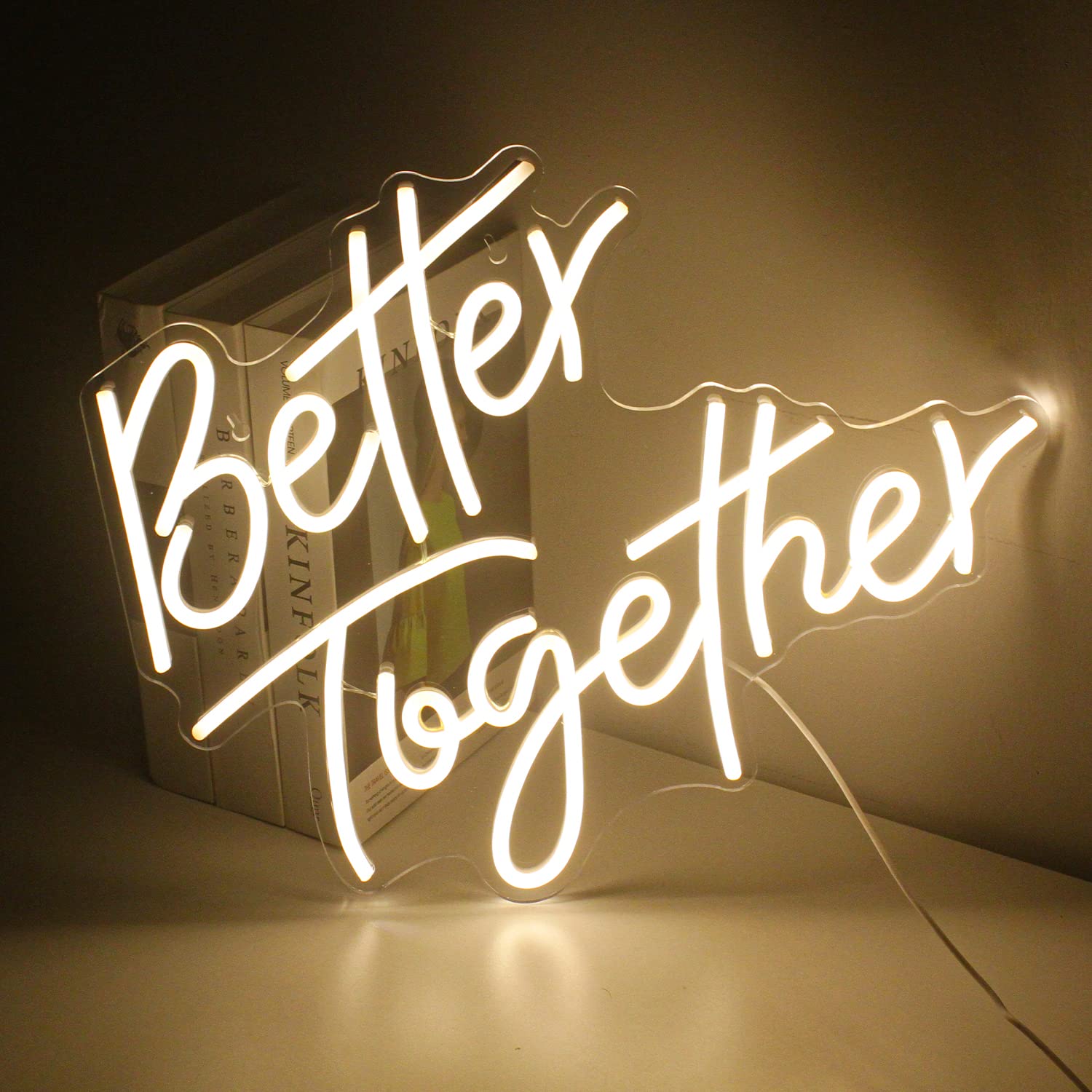 Looklight Better Together Word Neon Signs Warm White Led Neon Light USB ...