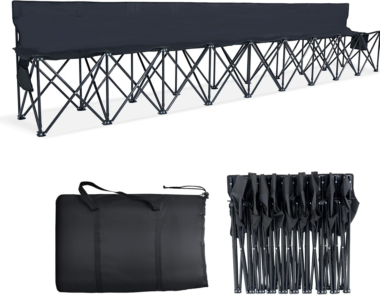 Amazon.com: NAIZEA 9-Seat Sports Bench, Folding Bench Chair Sideline ...