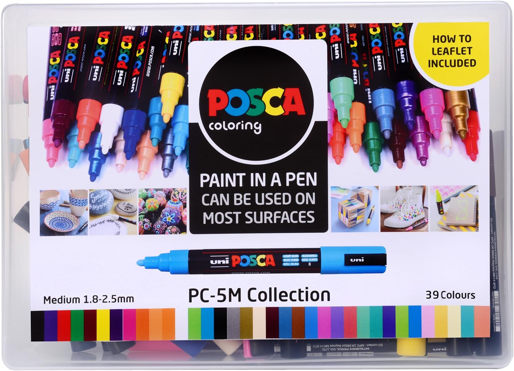 Amazon.com: POSCA Colouring - PC-3M Essential Colours Set of 8 - In ...