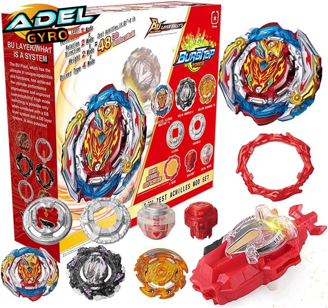 Amazon.com: Zest Achilles Blade Toys for Boys - Bey Battle Burst ...