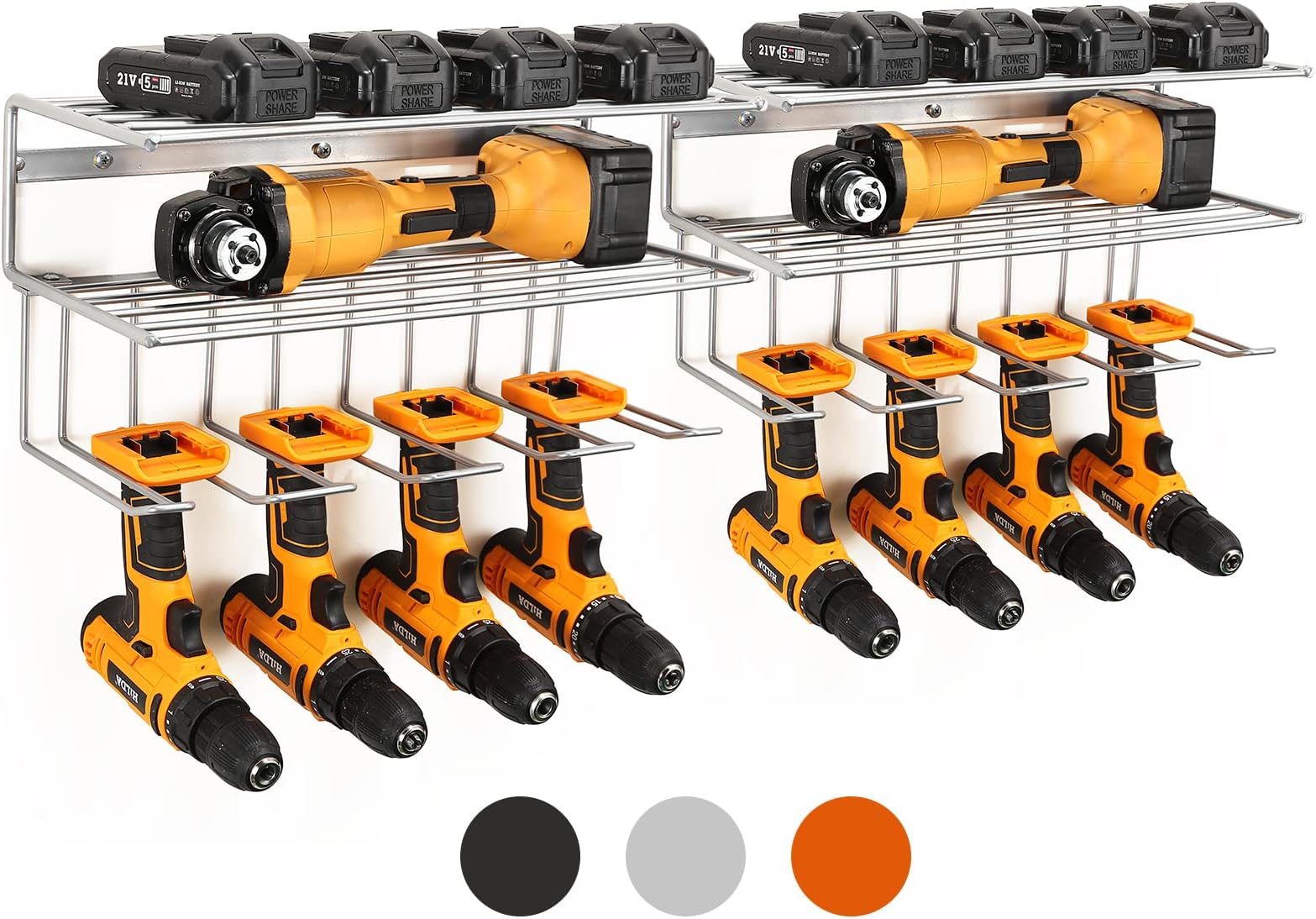 Stalwart Power Tool Organizer - 3-Tier Garage Shelving Unit with 110lb ...