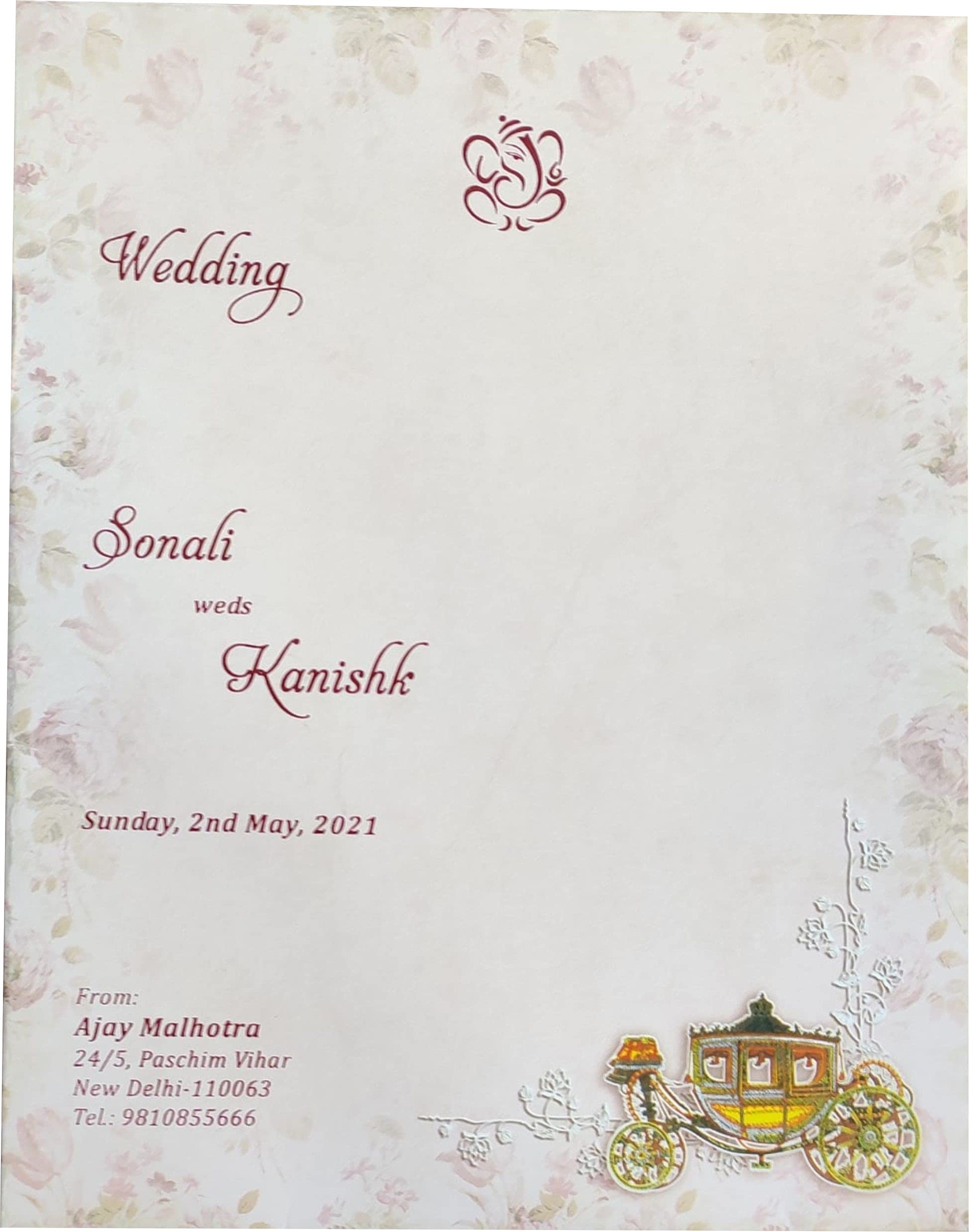 Jain Wedding Card Matter Hindu Printed Samples