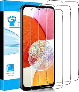 Amazon.com: LYWHL 3 Pack for Samsung Galaxy A14 5G Screen Protector, Tempered Glass HD Clear 9H ...