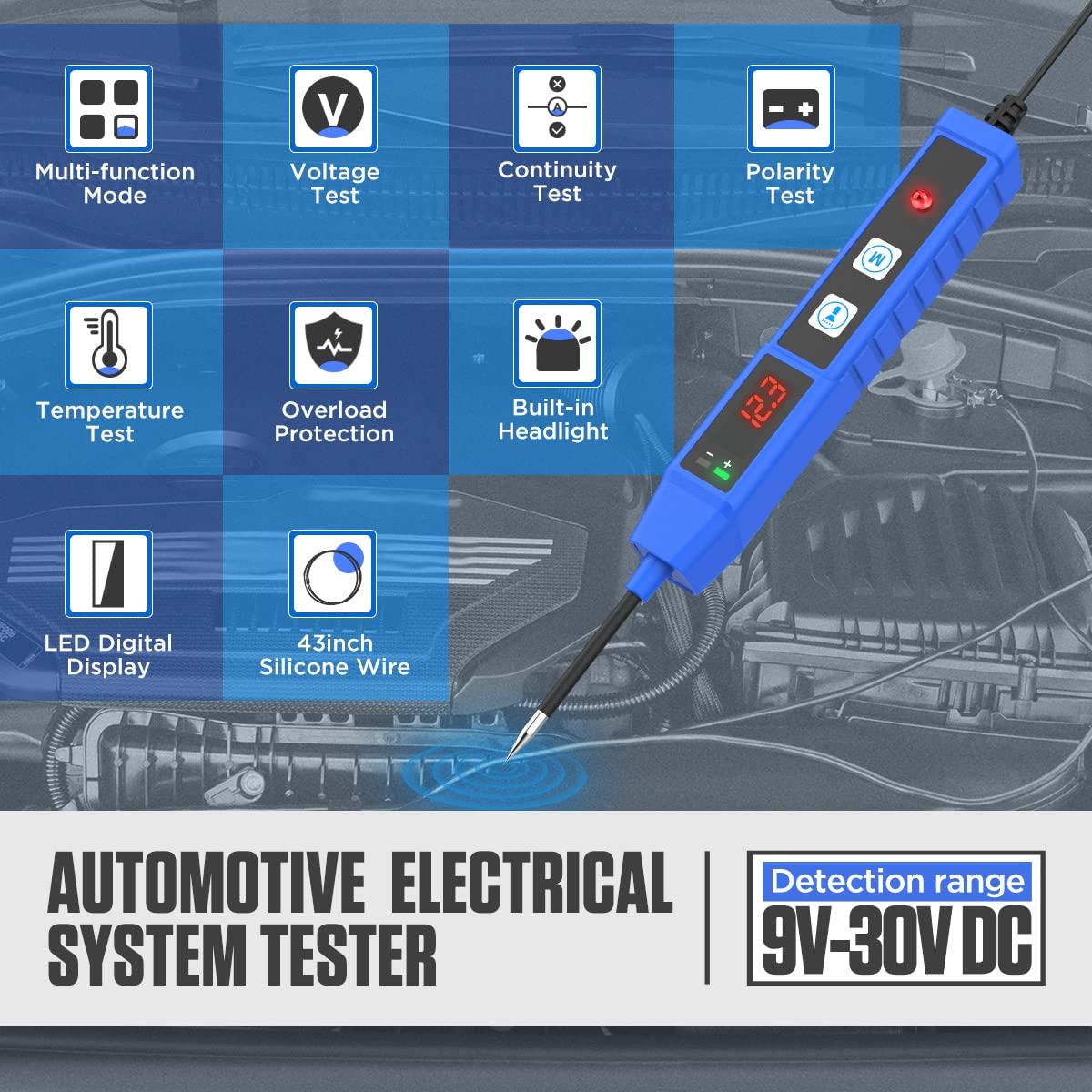 Snapklik.com : Power Circuit Probe Tester 9-30V DC Test Light ...