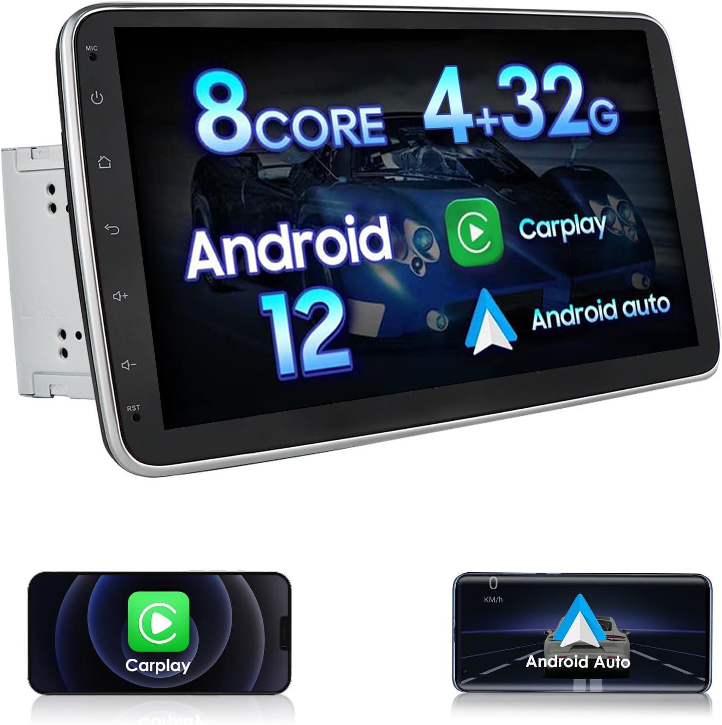 Amazon.com: 8 Core 4+32GB Double 2 Din in Dash Android 12 Car Stereo ...