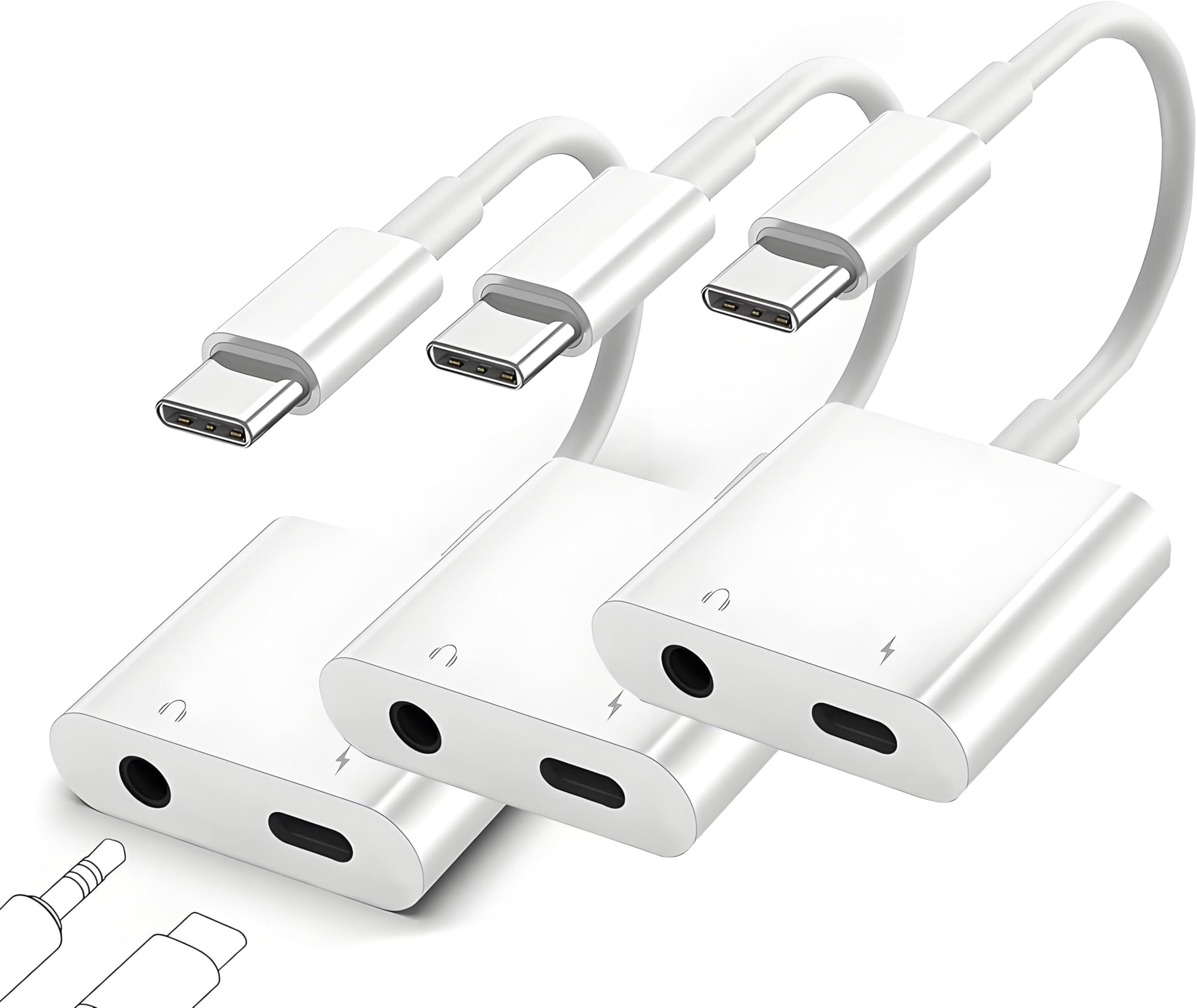 Amazon.com: [Apple MFi Certified] USB Type C to 3.5 mm Headphone Jack ...